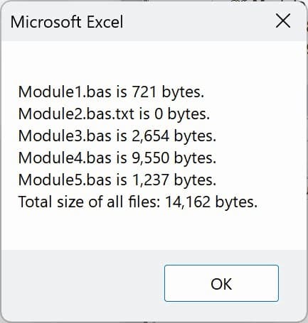VBA FileLen 関数 ファイルのサイズをバイト単位で返す